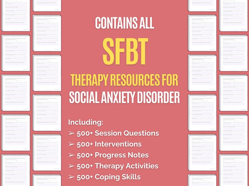 Social Anxiety Disorder Solution-focused Brief Therapy SFBT Resource ...