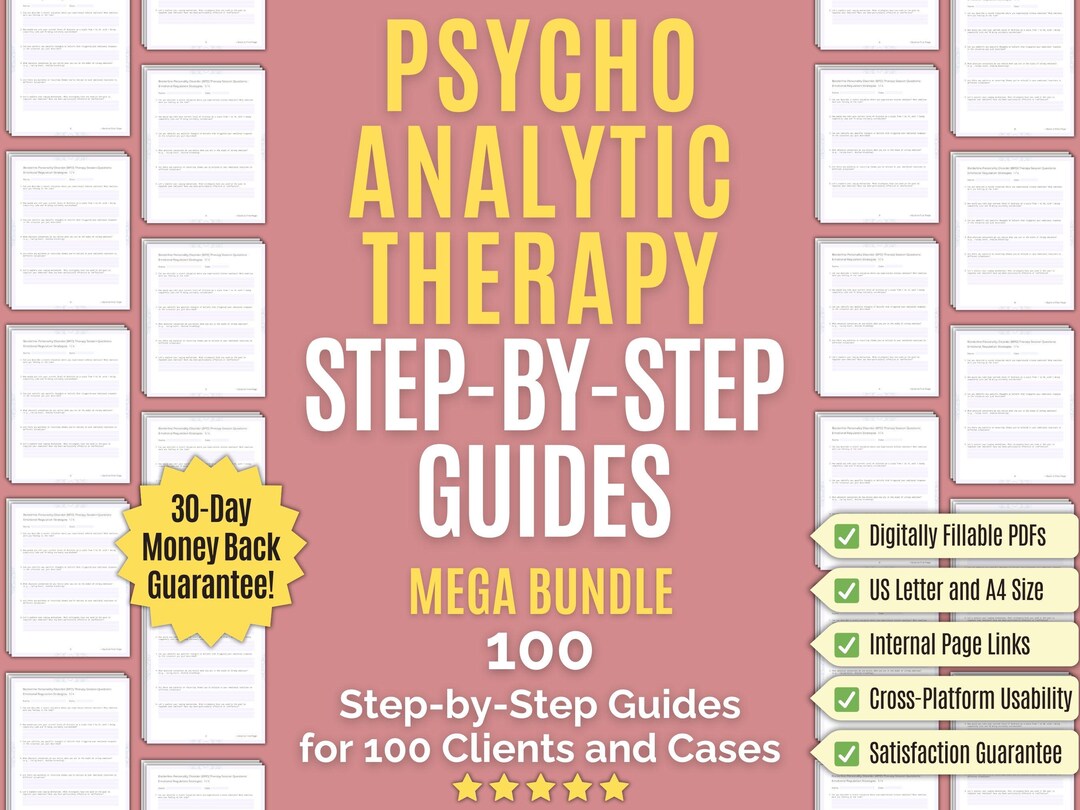 Psychoanalytic Therapy Step-by-step Guides Mega Bundle | Psychoanalytic ...