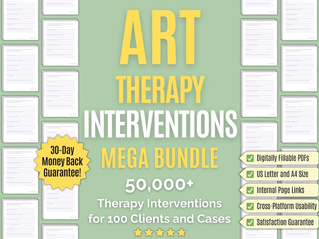 Art Therapy Interventions MEGA Bundle | Art Therapy Interventions ...