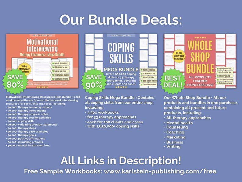 Motivational Interviewing • Coping Skills Mega Bundle • Coping ...