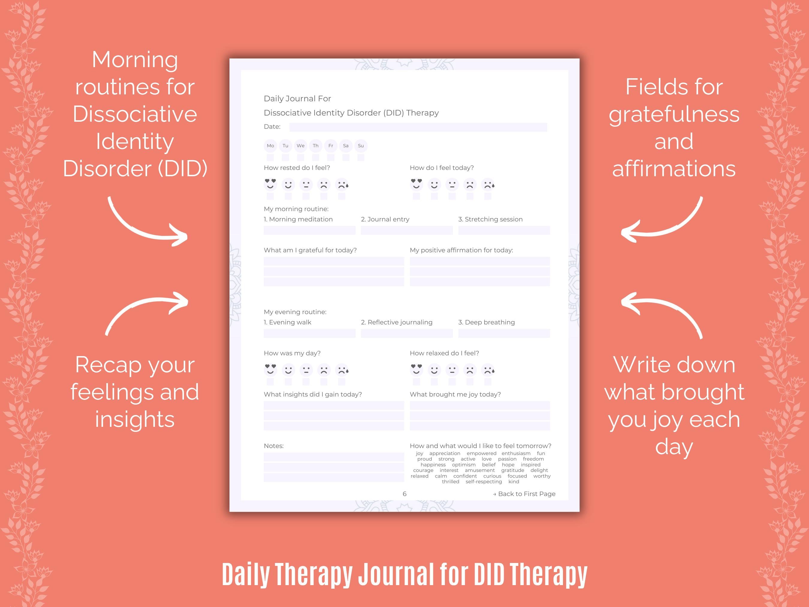 Dissociative Identity Disorder DID Therapy Worksheets Bundle 40 Pages ...