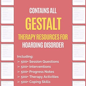 Hoarding Disorder Gestalt Therapy Resource Bundle Gestalt Therapy ...