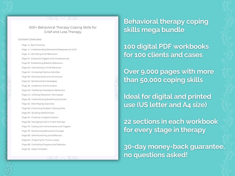 Behavioral Therapy Coping Skills Mega Bundle Behavioral Therapy Coping ...