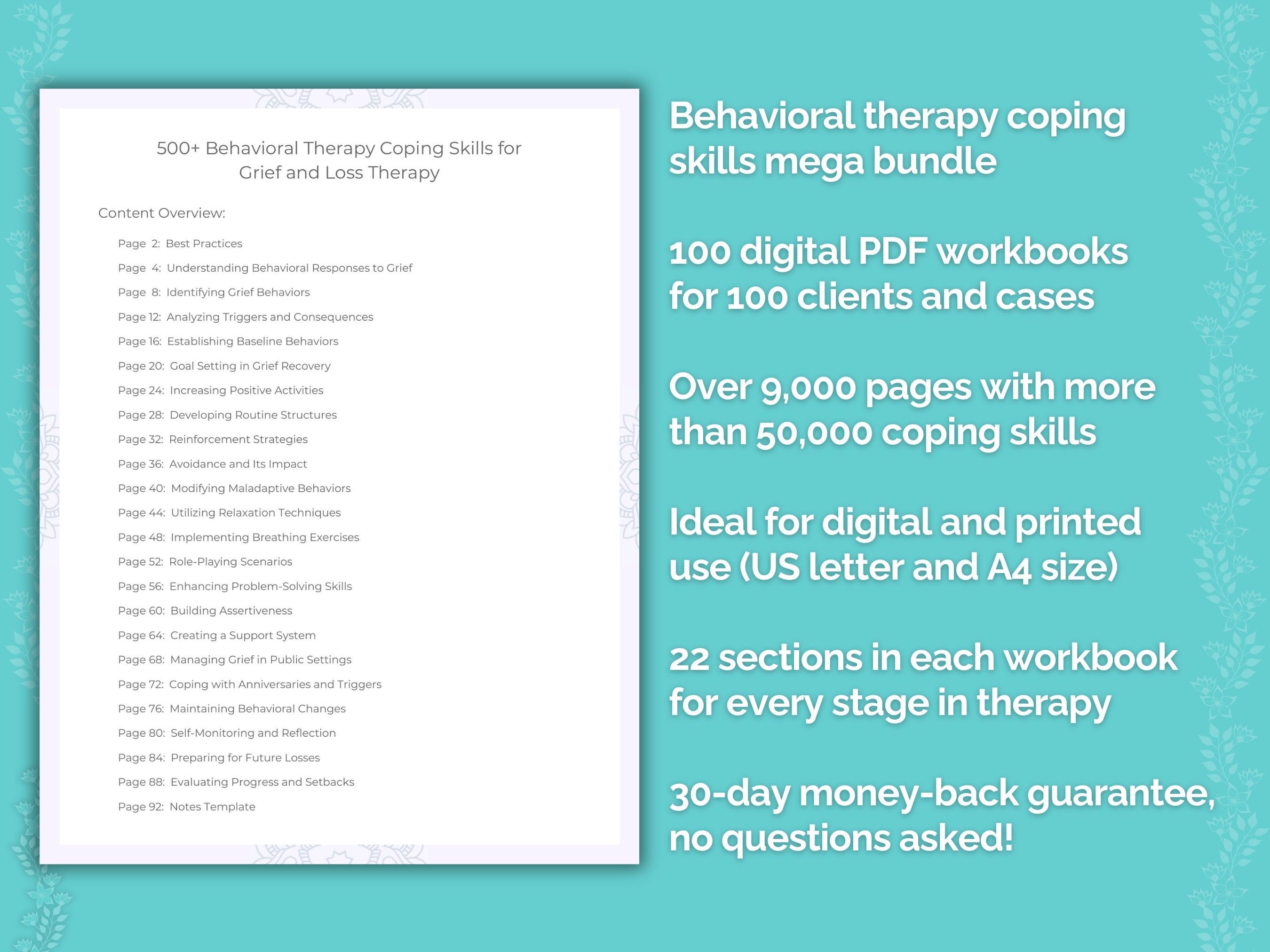 Behavioral Therapy Coping Skills Mega Bundle Behavioral Therapy Coping ...