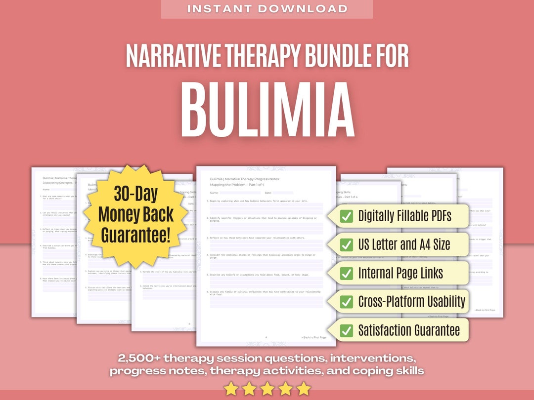 Bulimia Narrative Therapy Resource Bundle Narrative Therapy Session ...