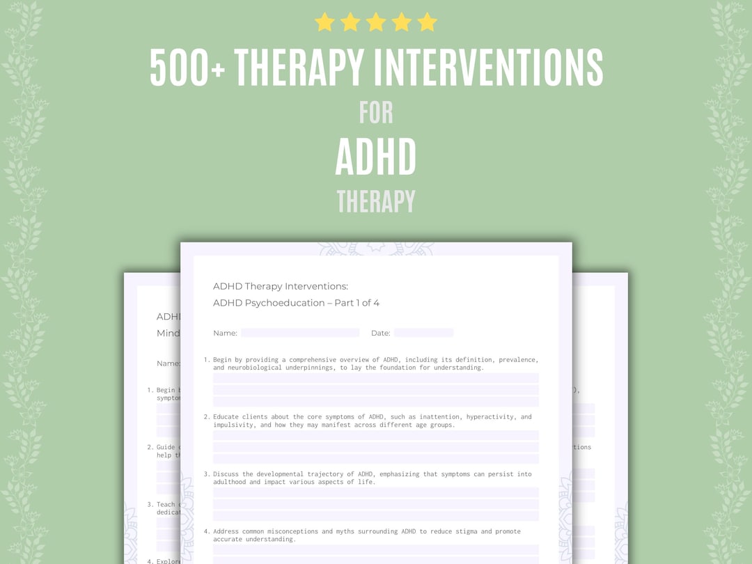 ADHD Therapy Interventions ADHD Therapy, Intervention, Strategy ...