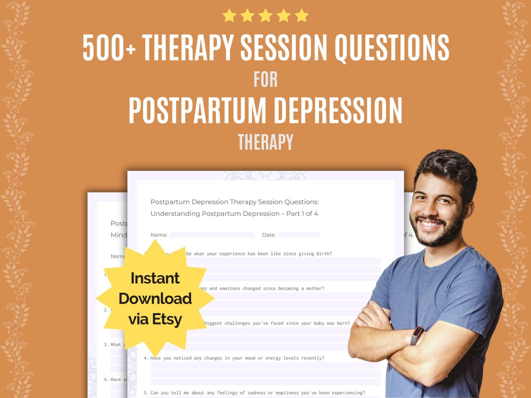 Postpartum Depression Therapy Session Questions Therapy, Question, Therapist, Counselor ...
