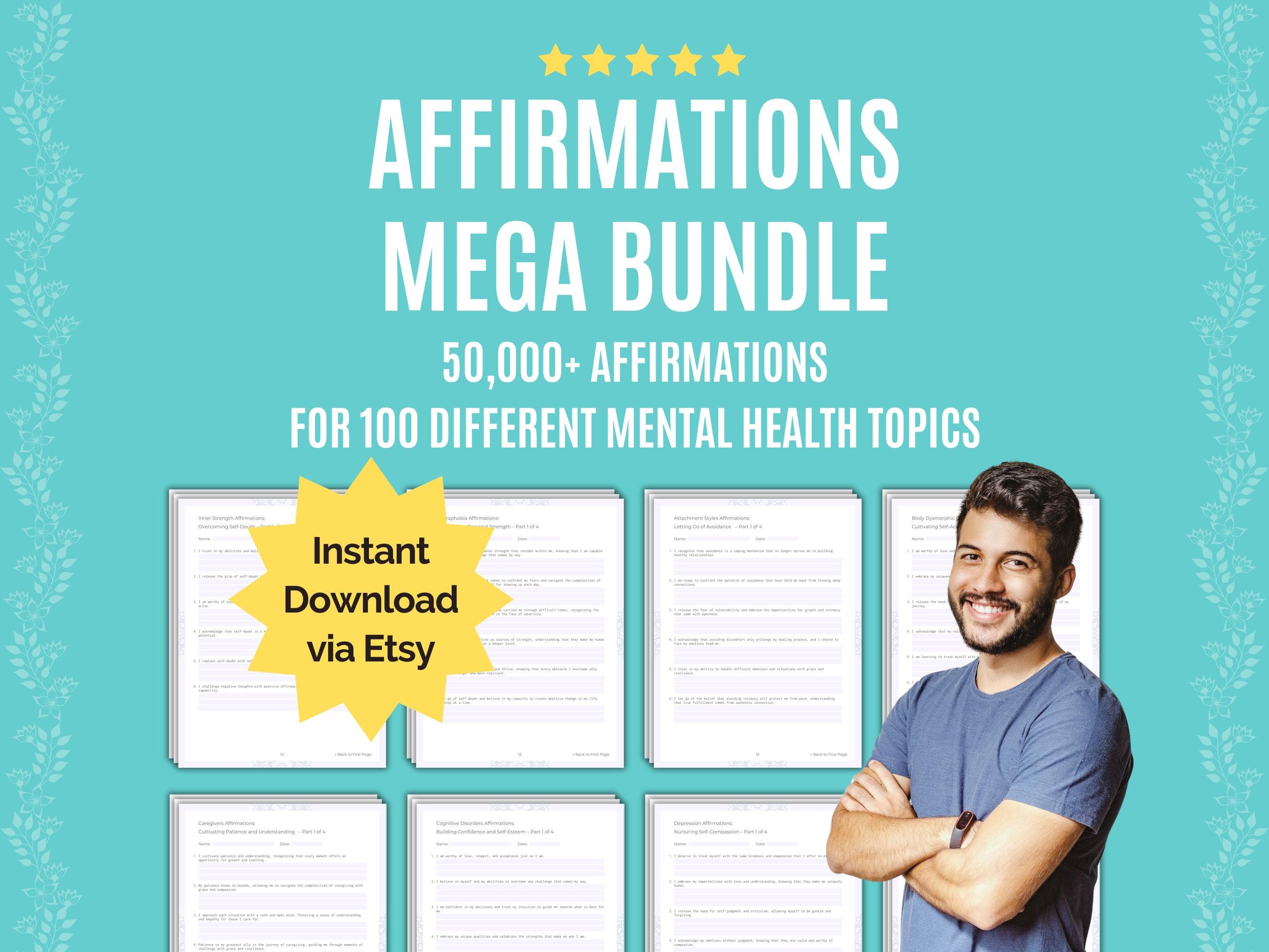 Mental Health Affirmations MEGA BUNDLE Mental Health, Affirmation ...