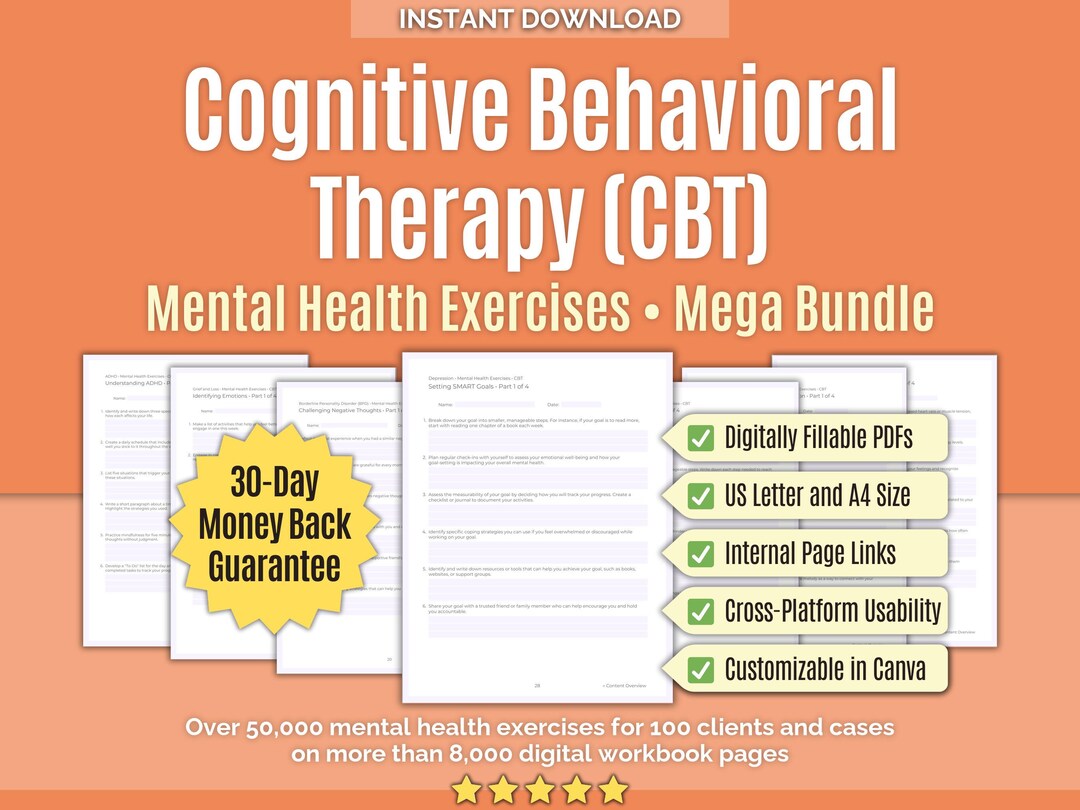Cognitive Behavioral Therapy (CBT) • Mental Health Exercises Mega ...