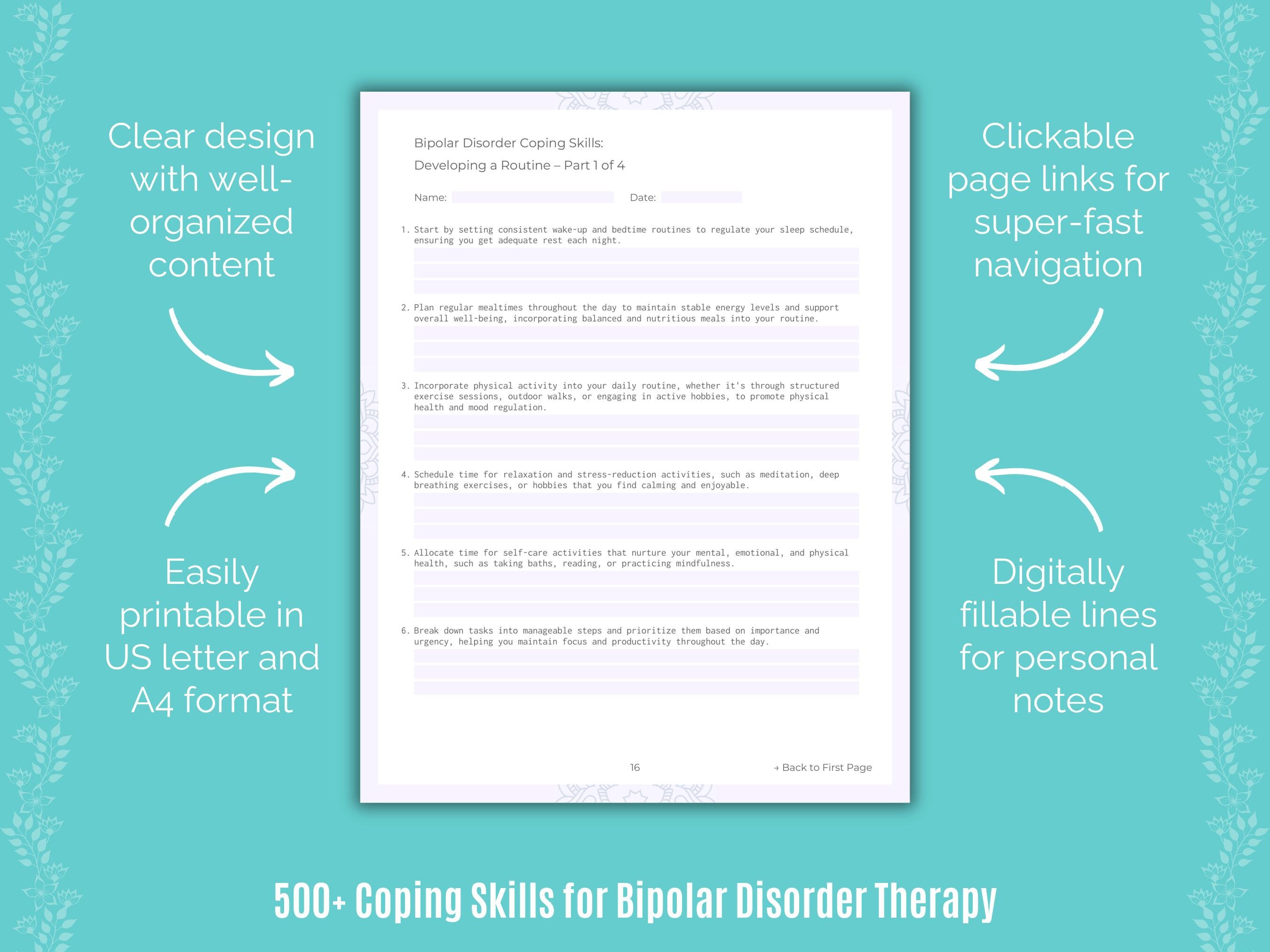 Bipolar Disorder Coping Skills Therapy, Intervention, Strategy ...