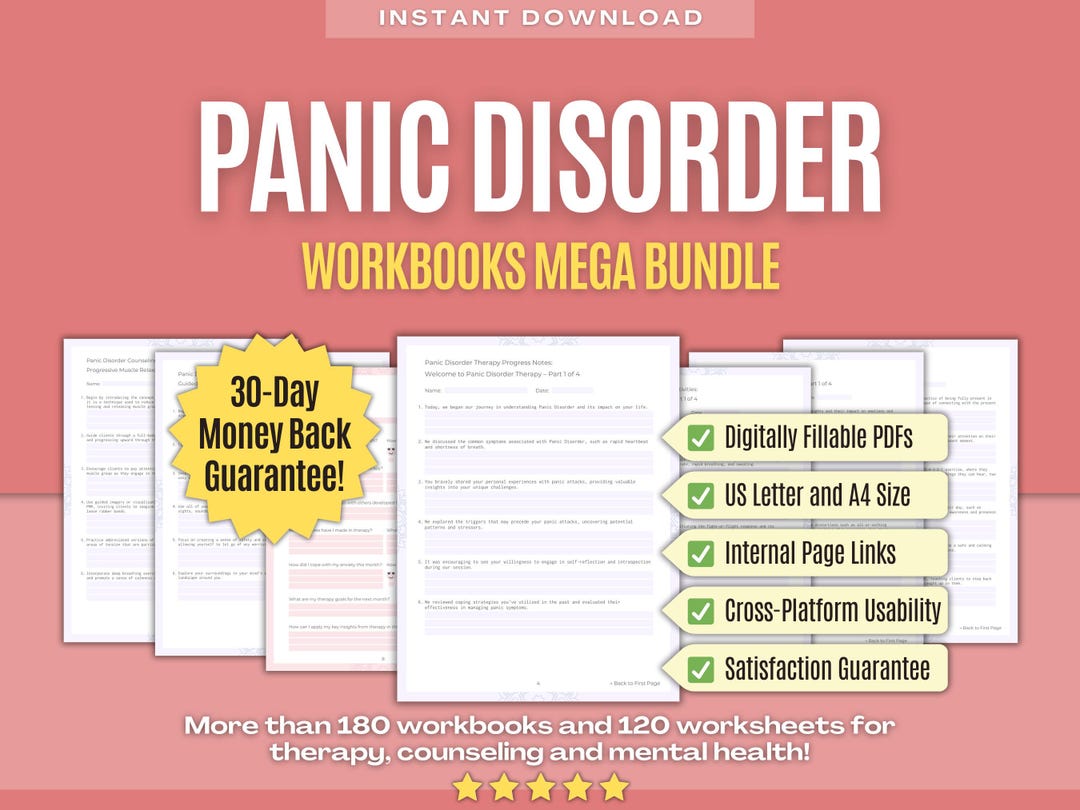 Panic Disorder Therapy Mega Bundle | Panic Disorder Counseling, Mental ...