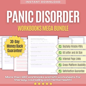 Panic Disorder Therapy Mega Bundle | Panic Disorder Counseling, Mental ...