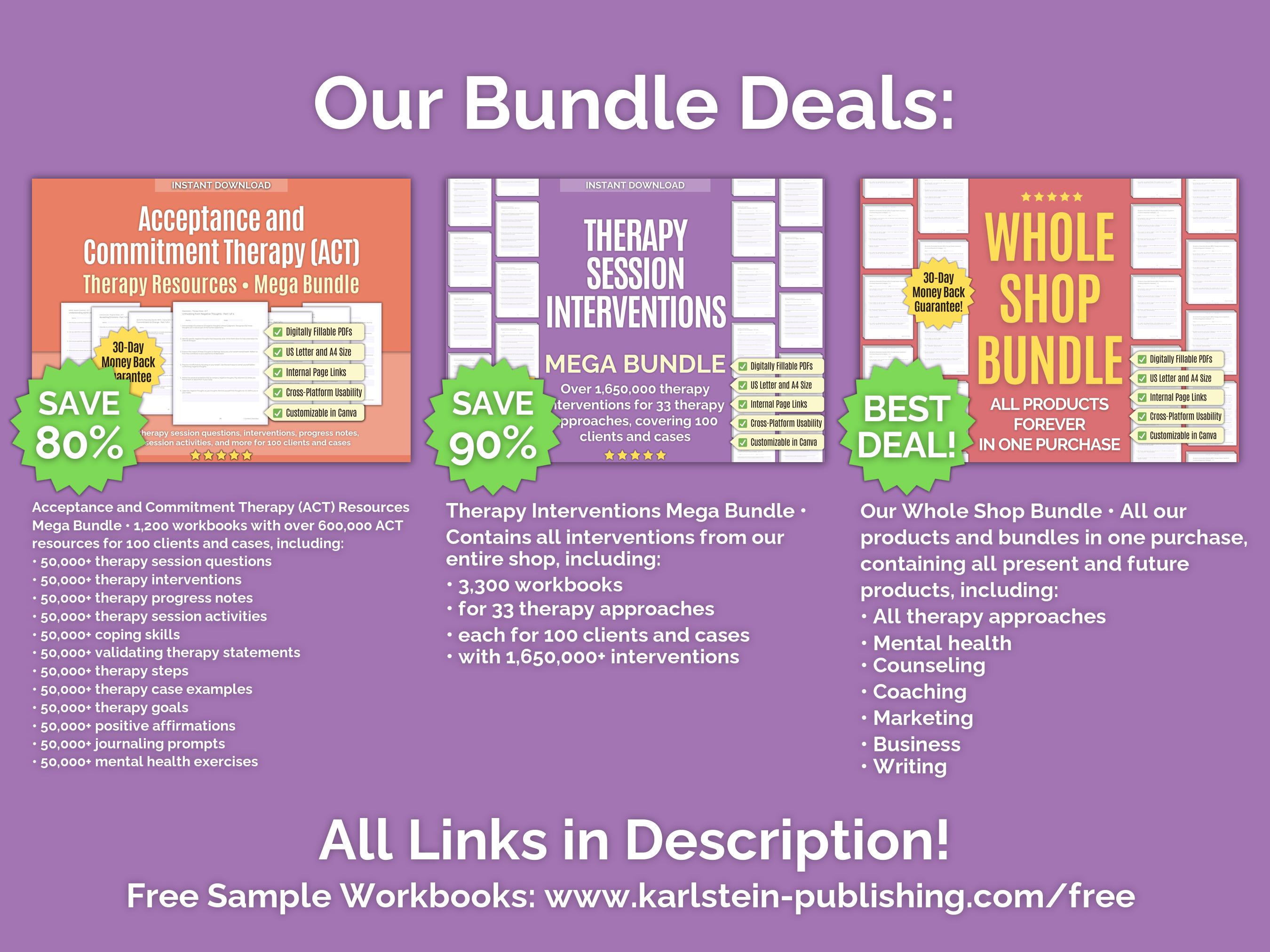 Acceptance and Commitment Therapy (ACT) • Interventions Mega Bundle ...