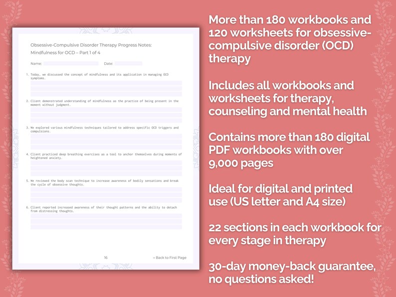 Obsessive-compulsive Disorder Therapy Mega Bundle | Obsessive ...