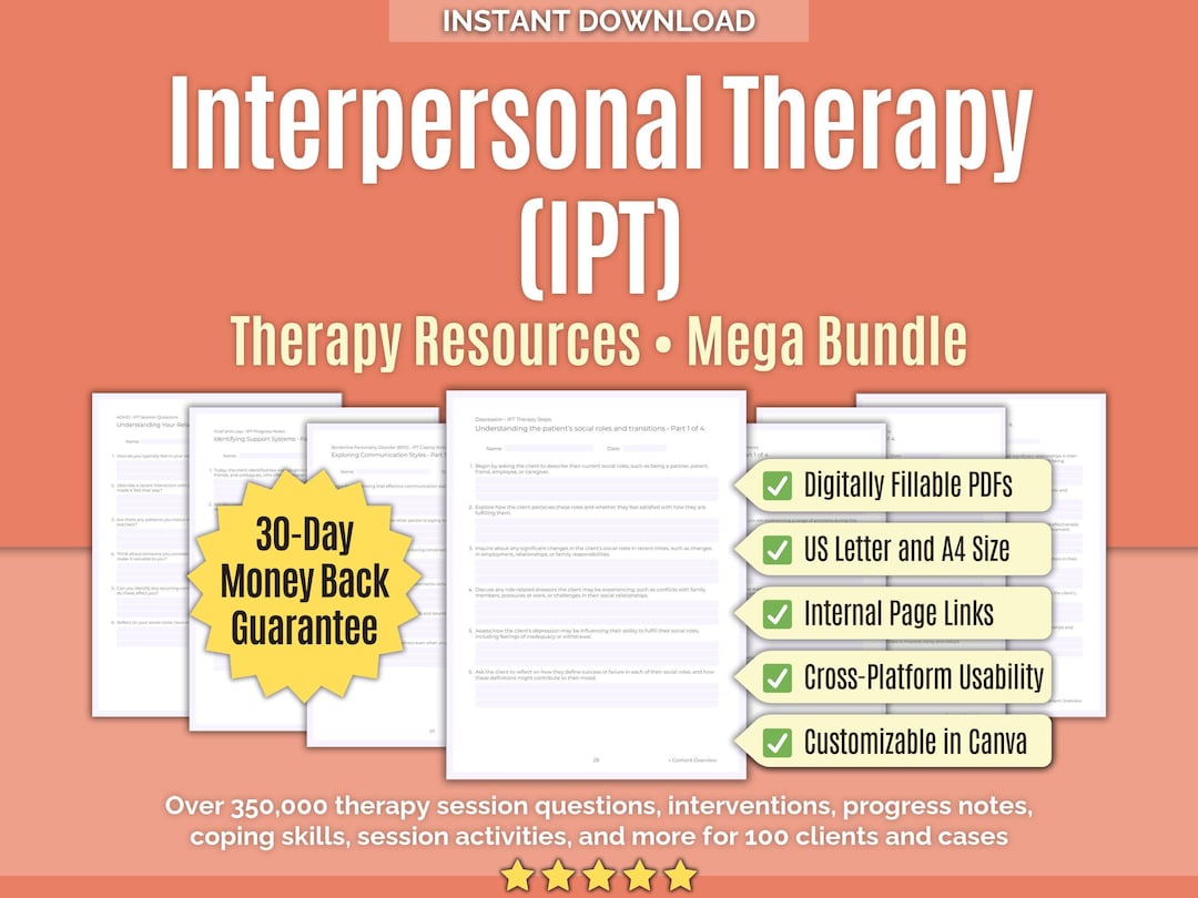 Interpersonal Therapy (IPT) • Therapy Resources Mega Bundle • Tools ...