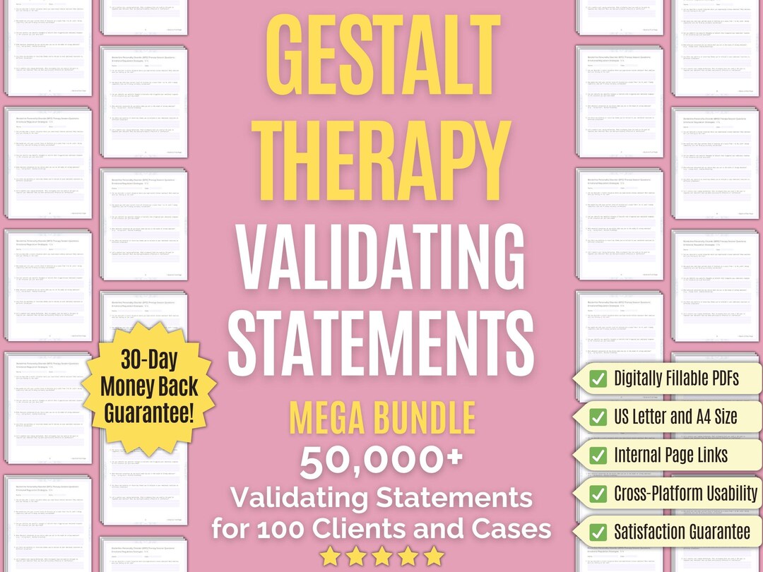 Gestalt Therapy Validating Statements Mega Bundle Gestalt Therapy ...
