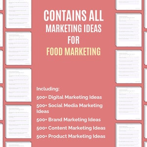 Food Marketing Ideas Bundle Digital Marketing Ideas, Social Media ...