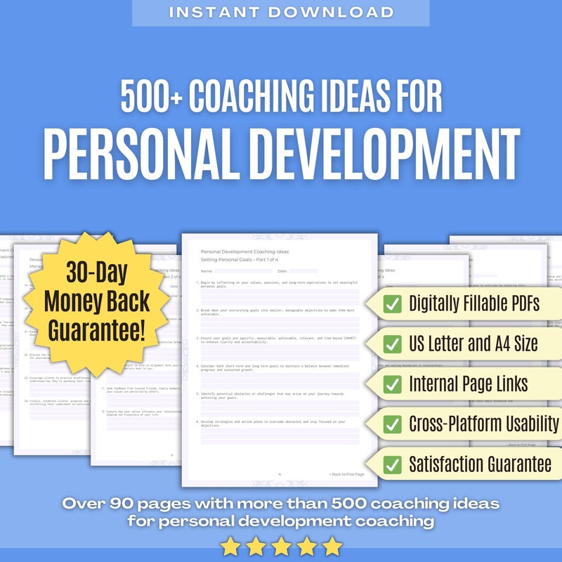 Personal Development Worksheet - Etsy