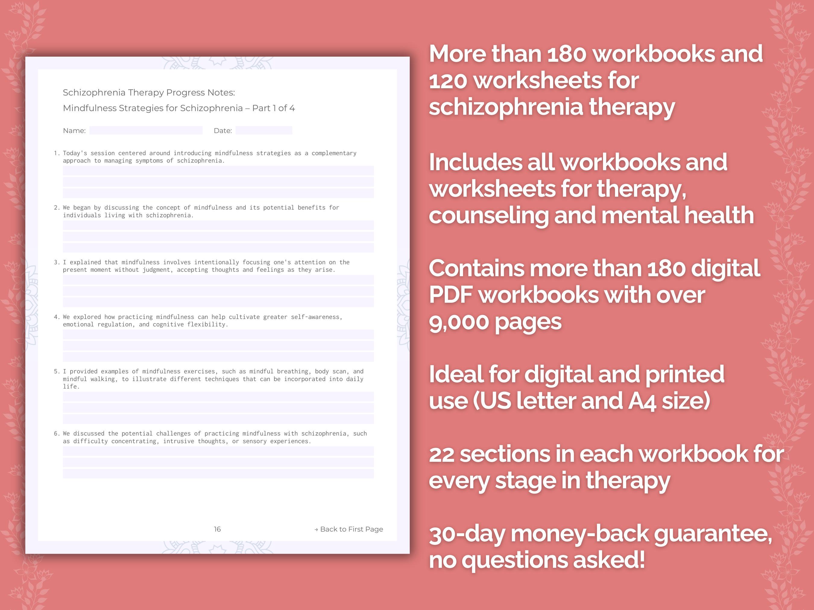 Schizophrenia Therapy Mega Bundle | Schizophrenia Counseling, Mental ...