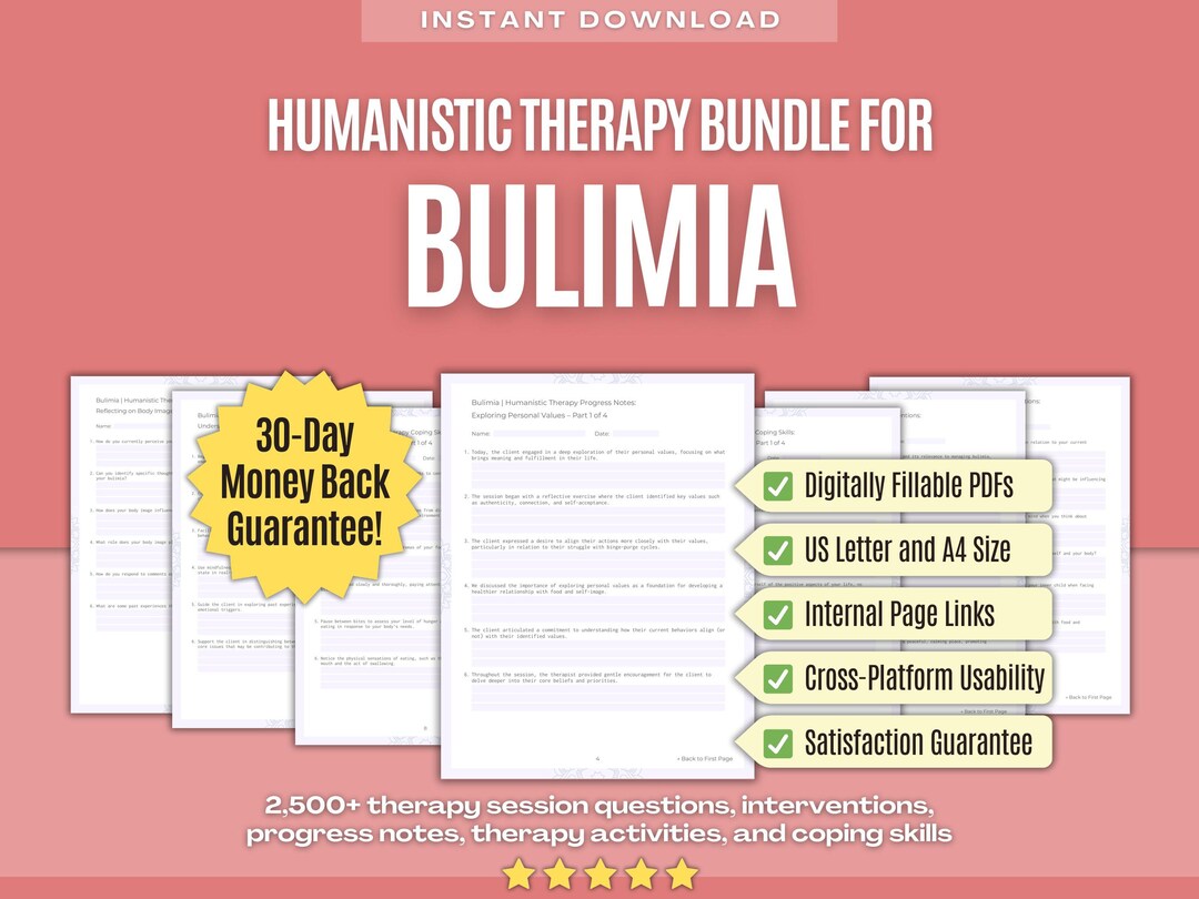 Bulimia Humanistic Therapy Resource Bundle Humanistic Therapy Session ...