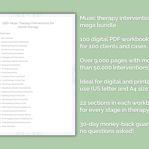Music Therapy Interventions MEGA Bundle | Music Therapy Interventions ...