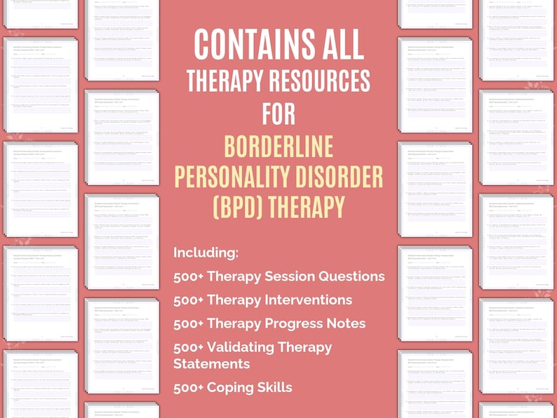 Borderline Personality Disorder (BPD) Therapy Resource Bundle | Therapy ...