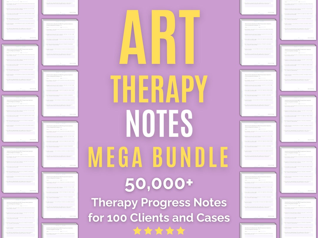 Art Therapy Notes Mega Bundle Art Therapy, Progress Notes Worksheet ...