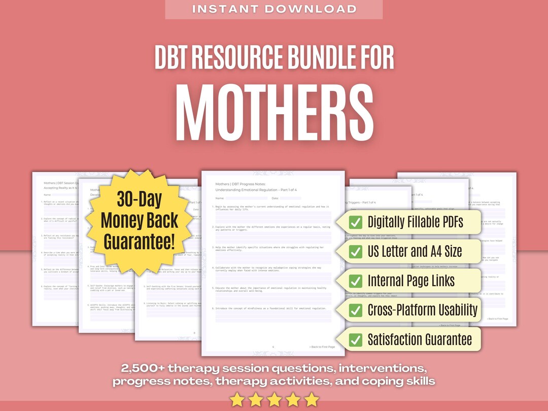 Mothers DBT Resource Bundle DBT Therapy Session Questions ...