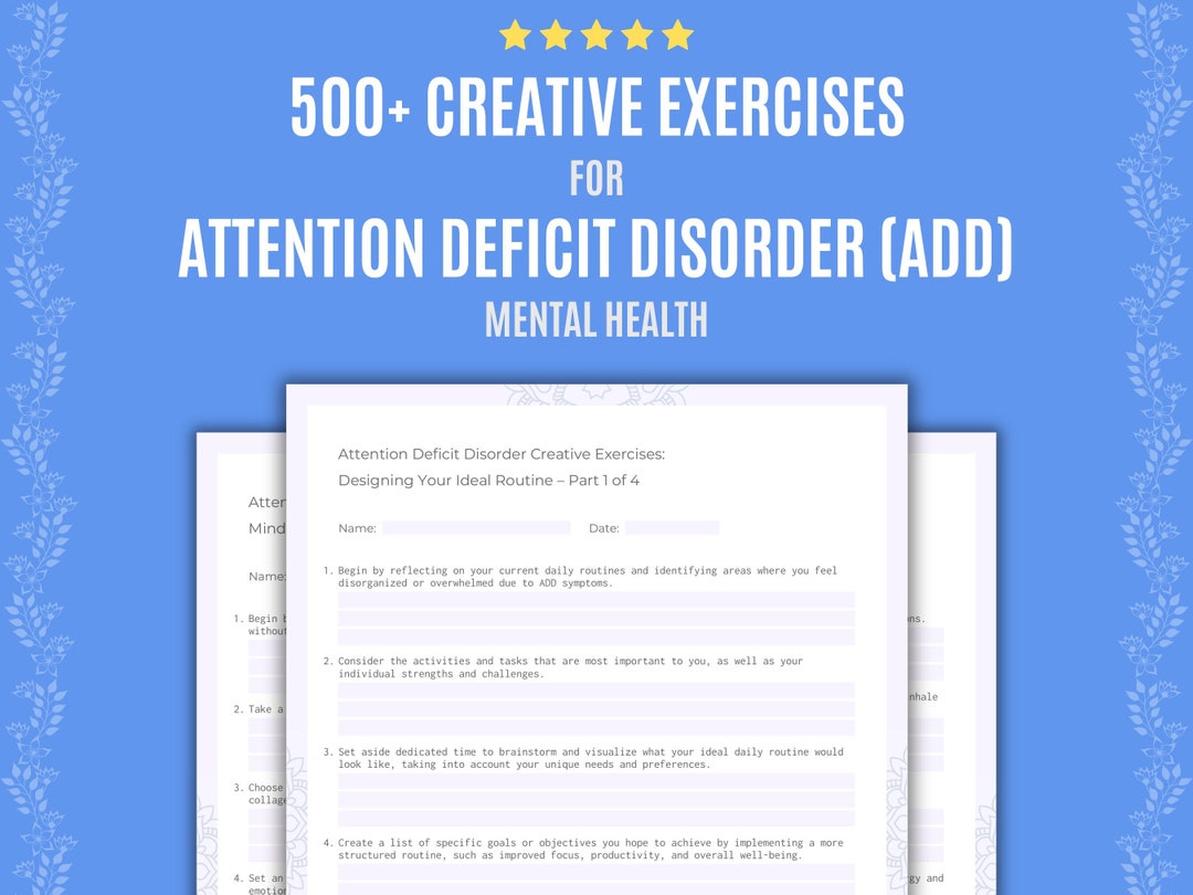 Attention Deficit Disorder ADD Creative Exercises Attention Deficit ...