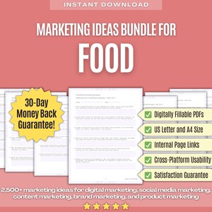Food Marketing Ideas Bundle Digital Marketing Ideas, Social Media ...