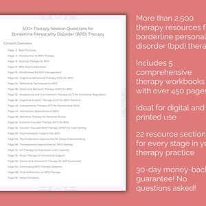 Borderline Personality Disorder (BPD) Therapy Resource Bundle | Therapy ...