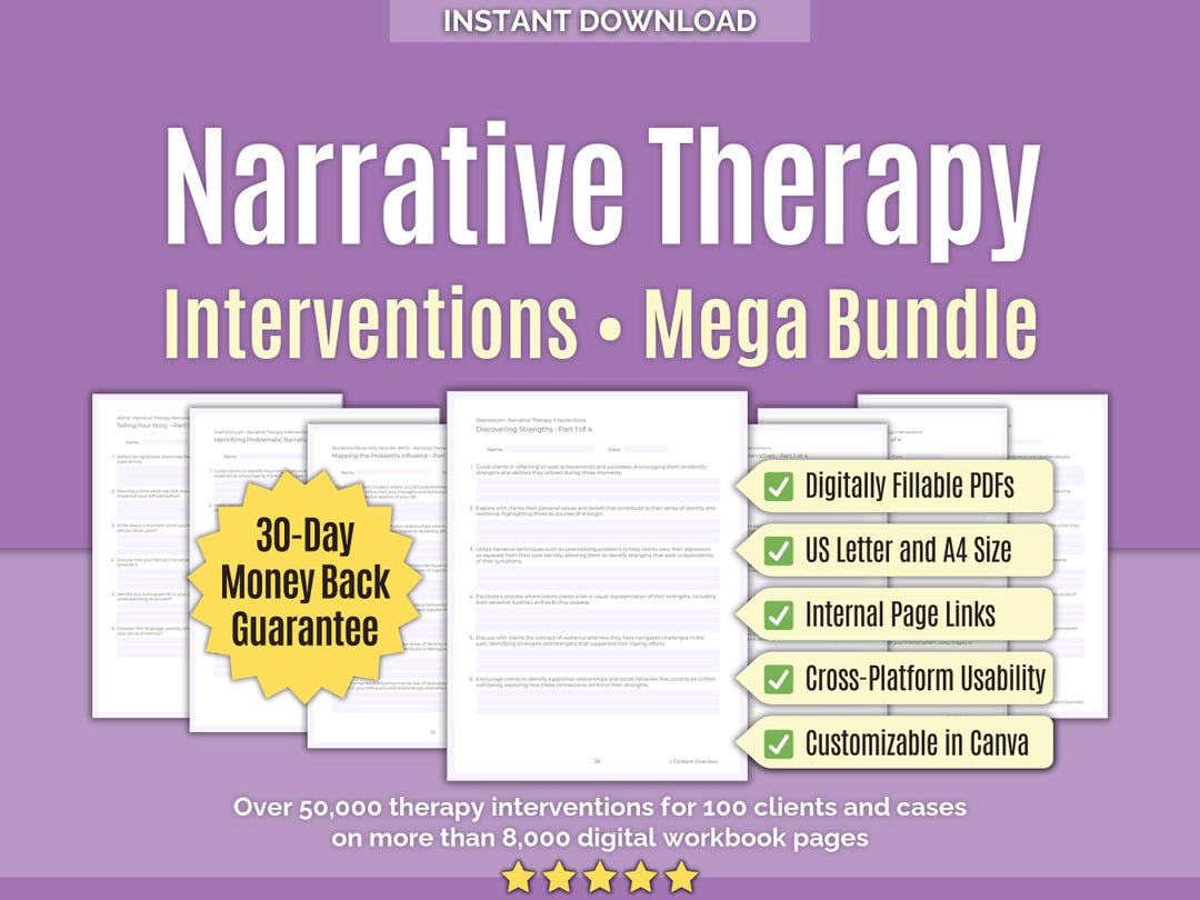 Narrative Therapy • Interventions Mega Bundle • Clinical Interventions ...