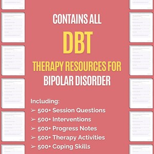 Bipolar Disorder Dialectical Behavior Therapy DBT Resource Bundle DBT ...