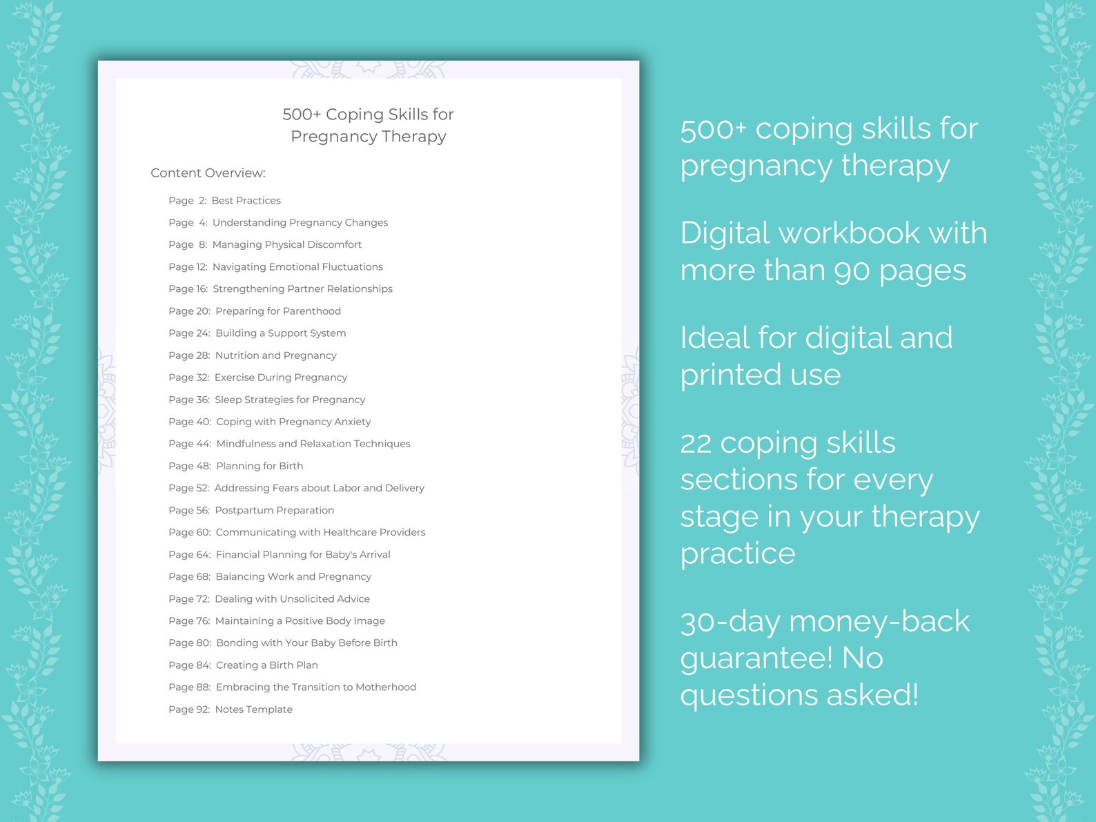 Pregnancy Coping Skills Therapy, Intervention, Strategy, Therapist ...