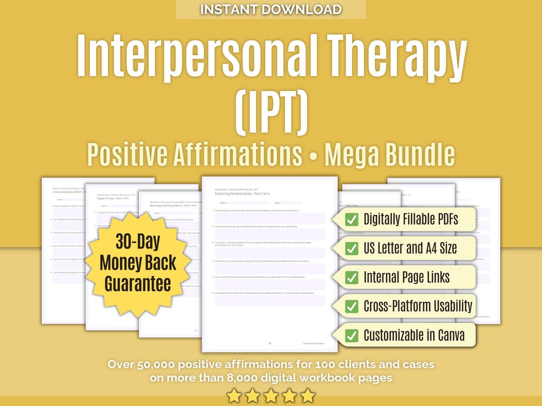 Interpersonal Therapy (IPT) • Positive Affirmations Mega Bundle ...