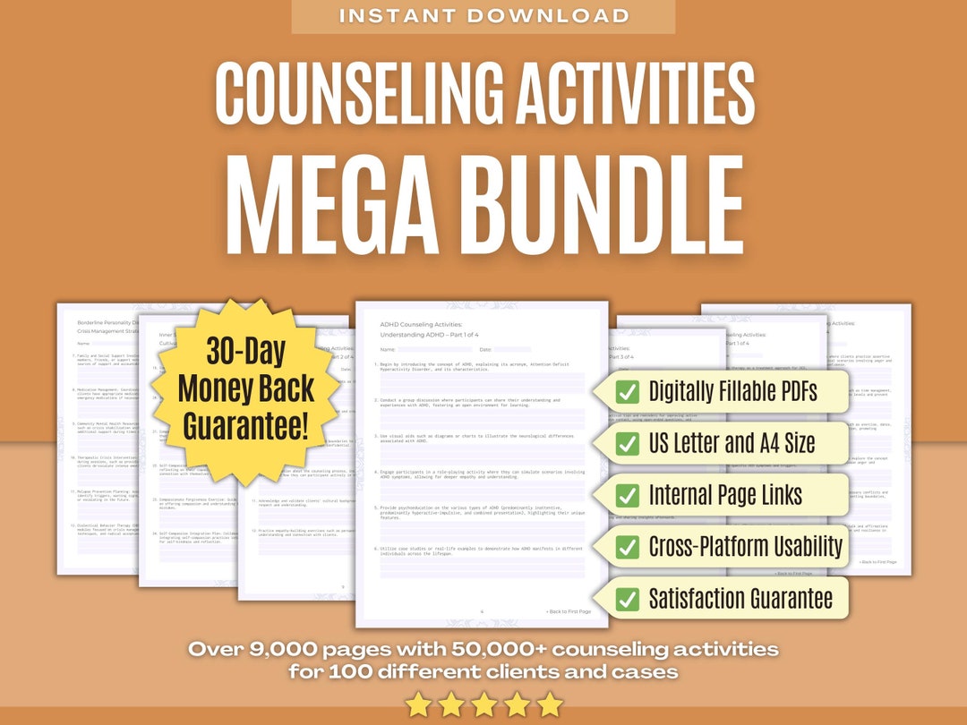 Counseling Activities MEGA BUNDLE | Counseling, Activities, Therapist ...