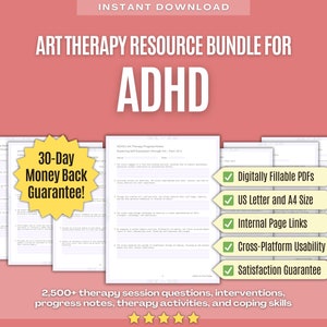 ADHD Art Therapy Resource Bundle Art Therapy Session Questions ...