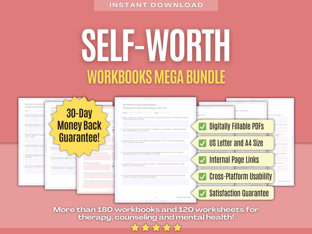 Self-worth Therapy Mega Bundle | Self-worth Counseling, Mental Health ...