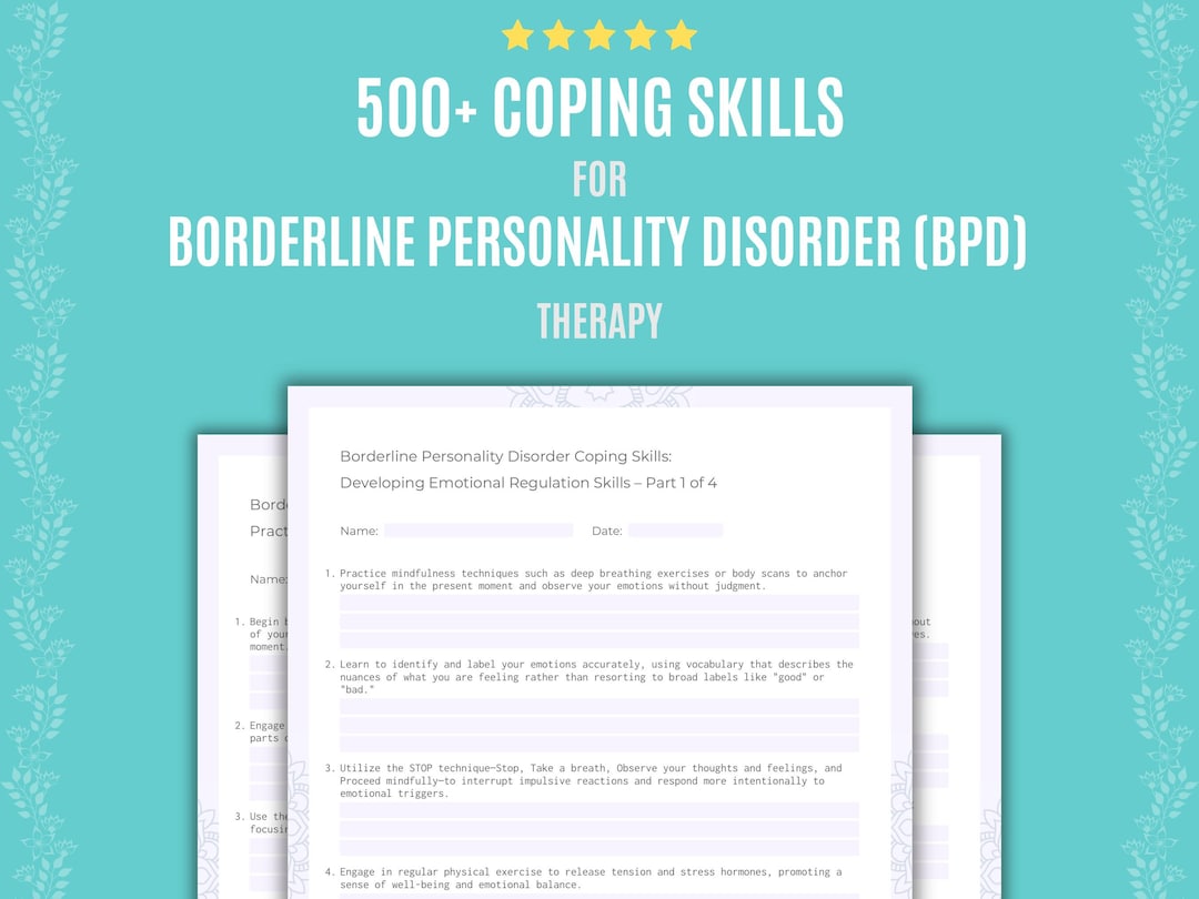Borderline Personality Disorder BPD Coping Skills Borderline ...