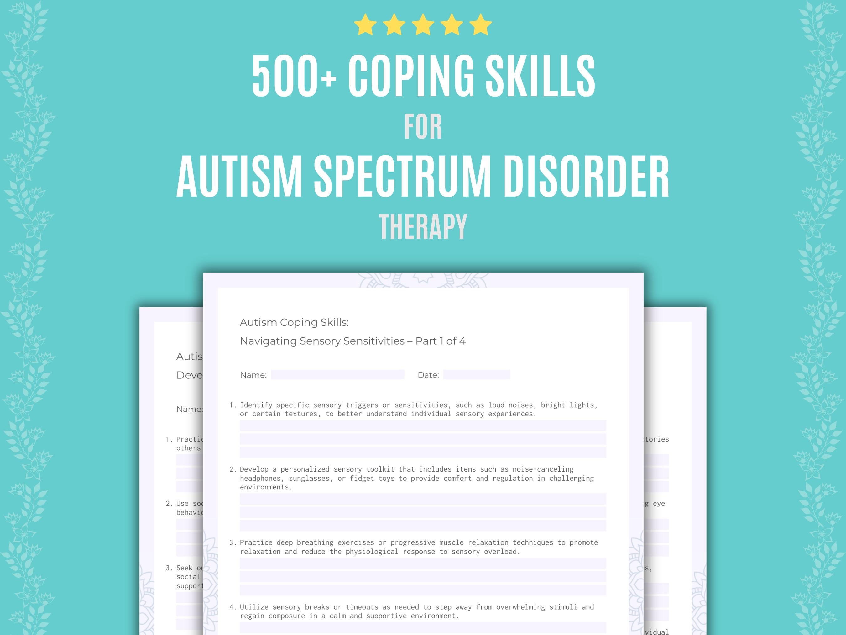 Autism Spectrum Disorder Coping Skills Autism Therapy, Intervention ...