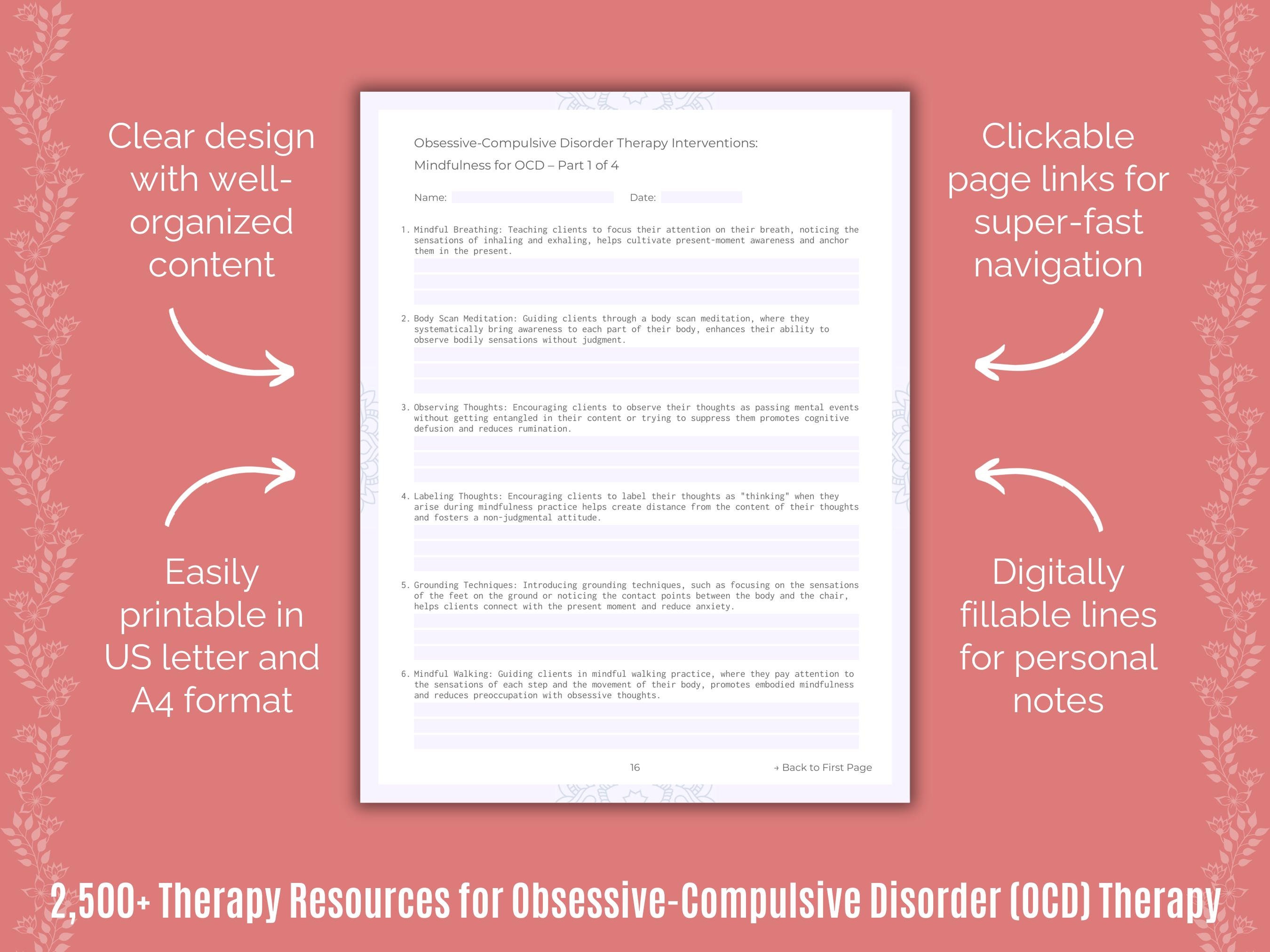 Obsessive-compulsive Disorder (OCD) Therapy Resource Bundle | Therapy ...