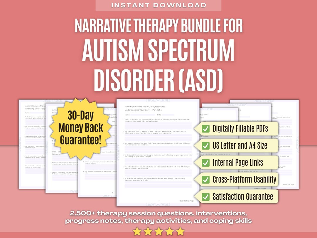 Autism Spectrum Disorder Narrative Therapy Resource Bundle Narrative ...