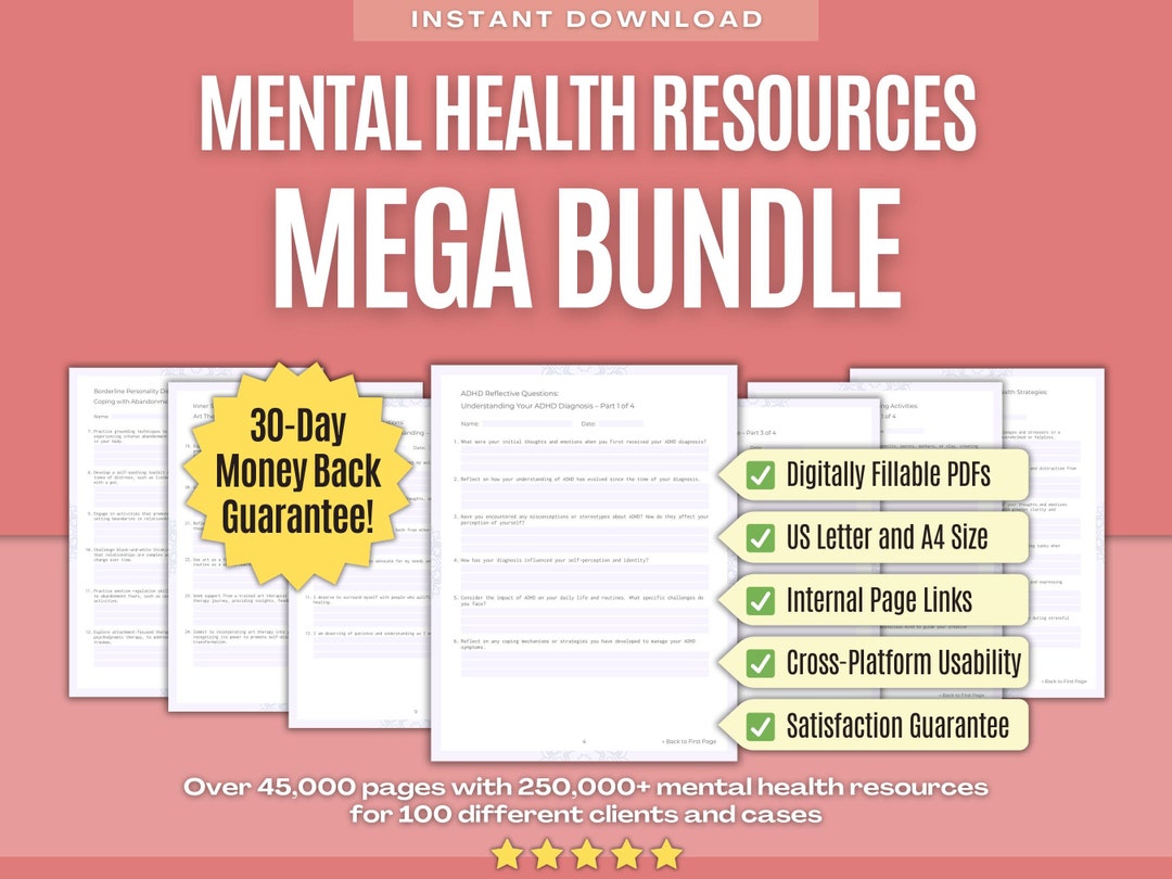 Mental Health Resources MEGA BUNDLE | Mental Health Strategies ...