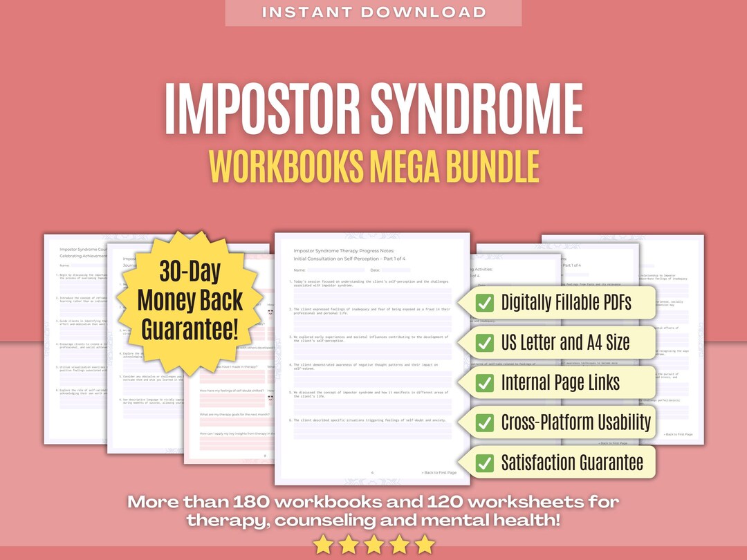 Impostor Syndrome Therapy Mega Bundle | Impostor Syndrome Counseling ...