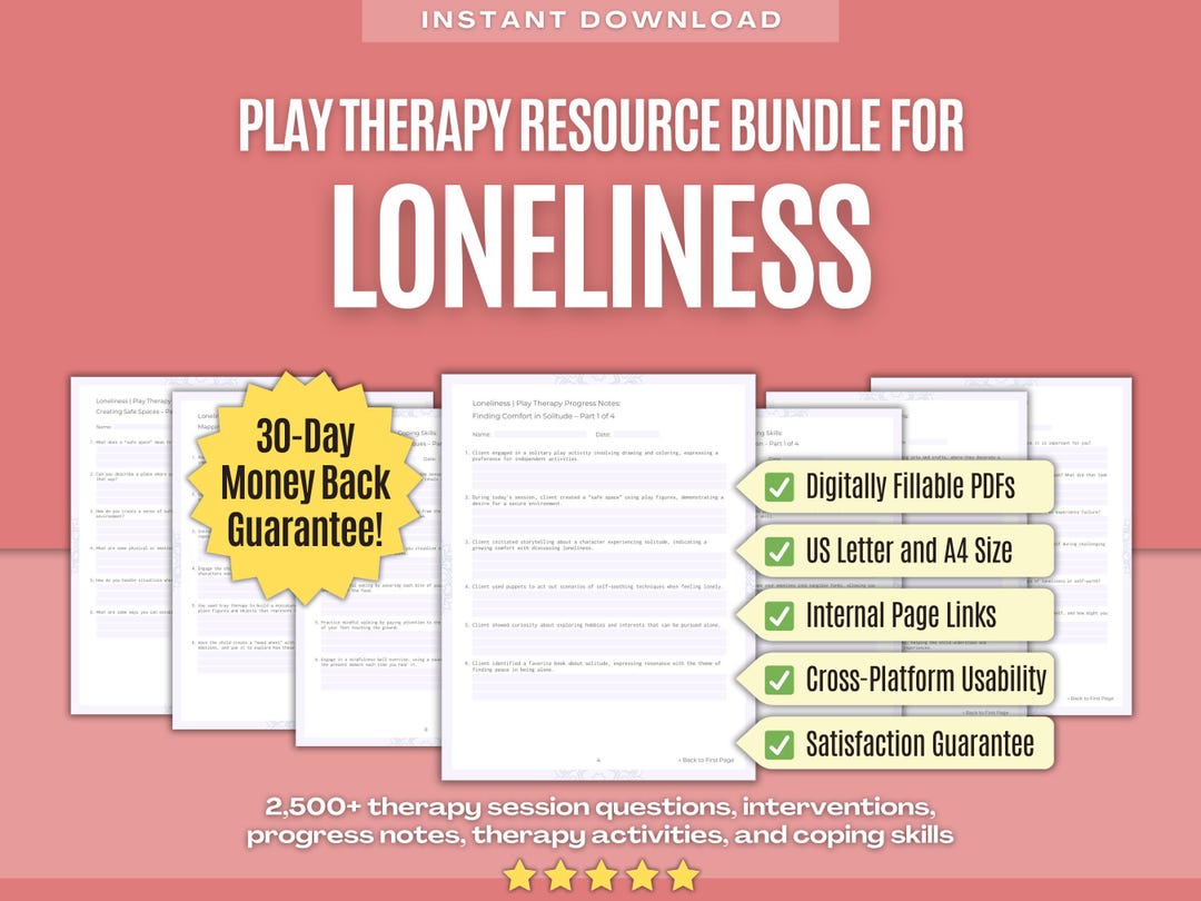 Loneliness Play Therapy Resource Bundle Play Therapy Questions ...