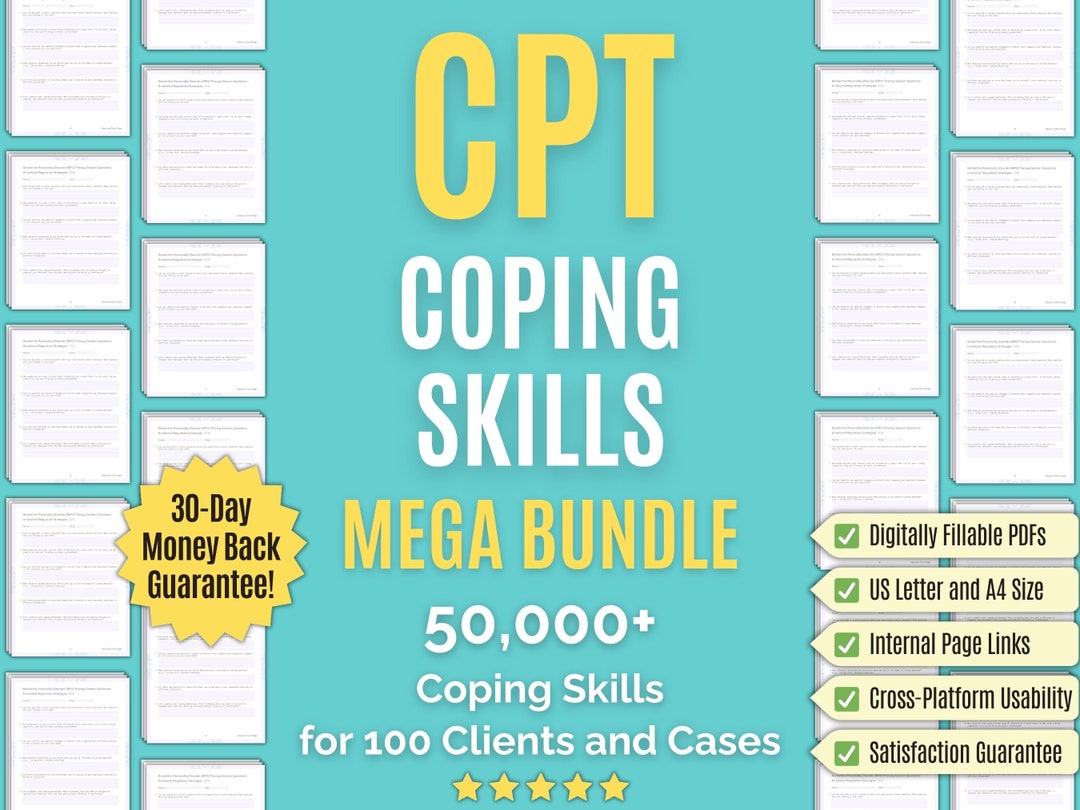 Cognitive Processing Therapy (CPT) Coping Skills MEGA Bundle | CPT ...