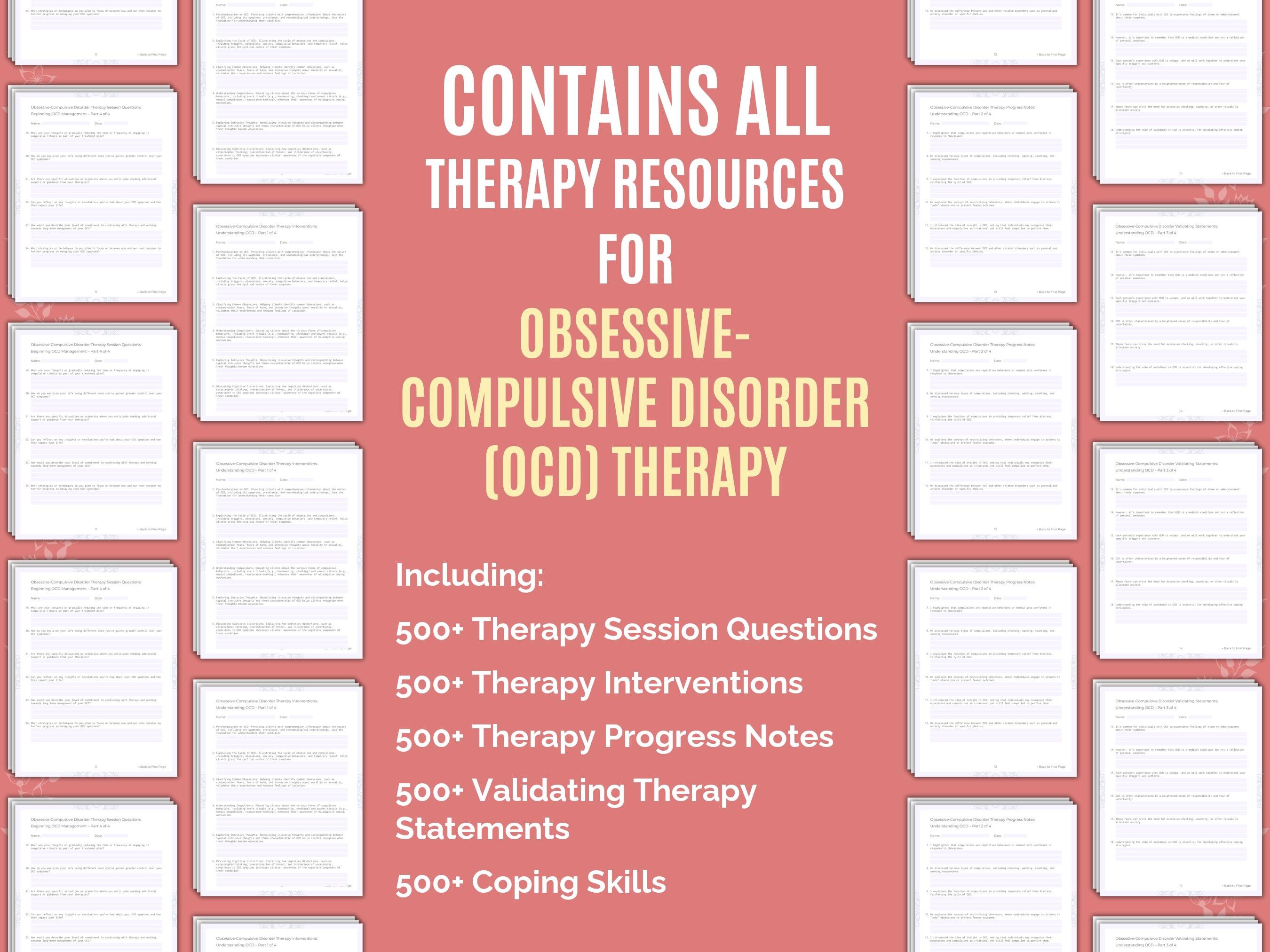 Obsessive-compulsive Disorder (OCD) Therapy Resource Bundle | Therapy ...