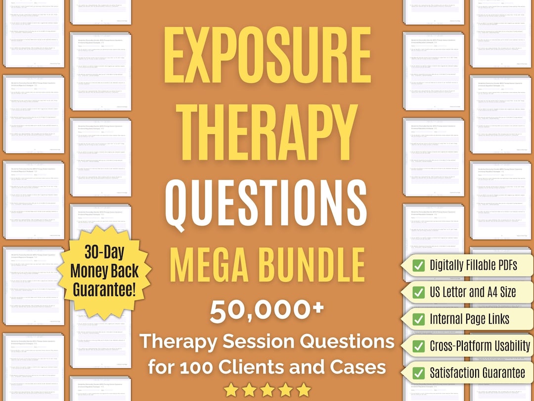 Exposure Therapy Questions Mega Bundle Exposure Therapy Session ...