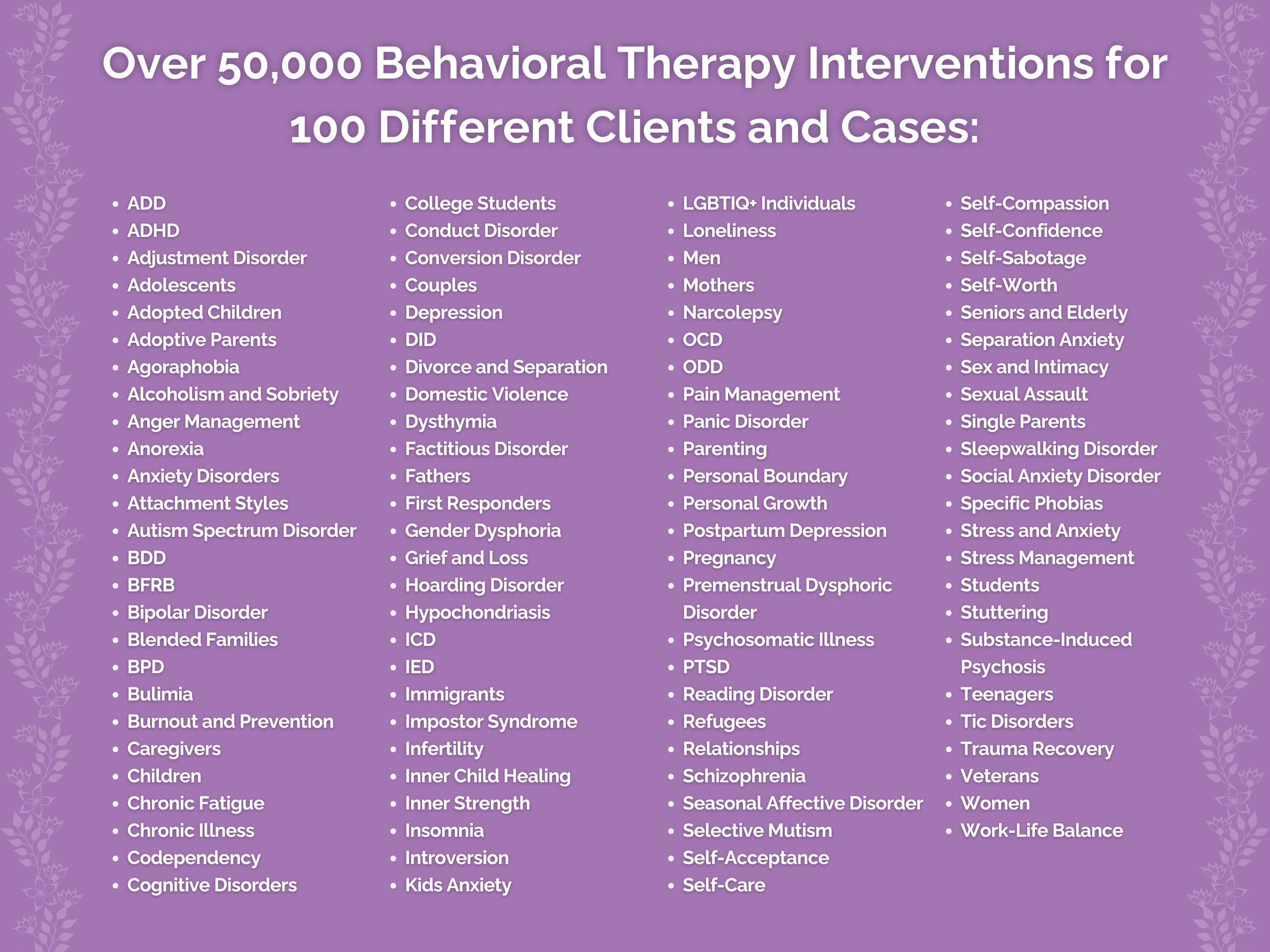 Behavioral Therapy • Interventions Mega Bundle • Tools, Workbooks ...