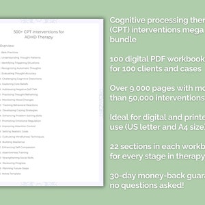Cognitive Processing Therapy CPT Interventions Mega Bundle CPT Therapy ...